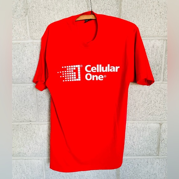 Vintage | Shirts | Vintage Cellular One Tee Shirt Large Mens Red Single ...